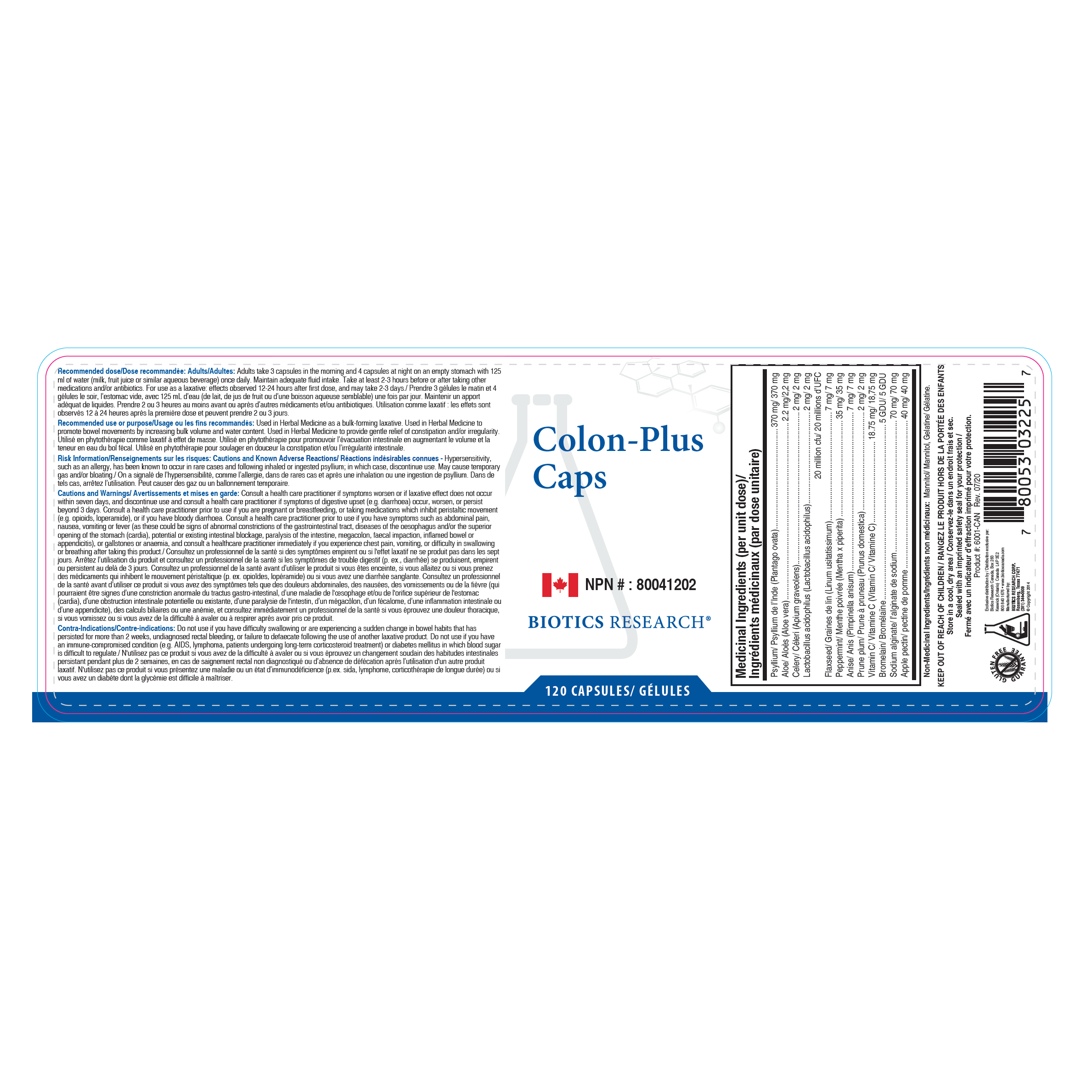 Product Categories :: Detoxification :: Colon Detox :: Colon Plus Caps 120C